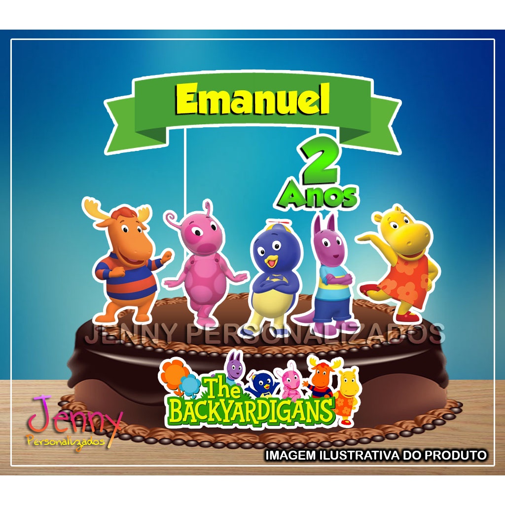 topo topper de bolo personalizado the backyardigans - os backyardigans ...