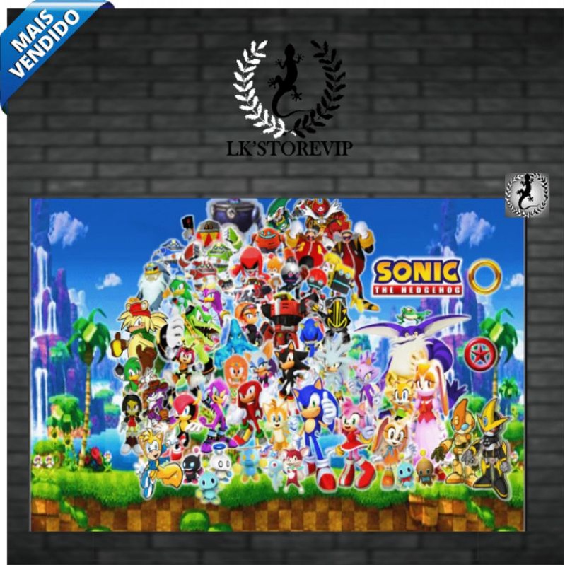 Quadro placa decorativa Serie Sonic X 20X30 Alta Qualidade 4k | Shopee ...