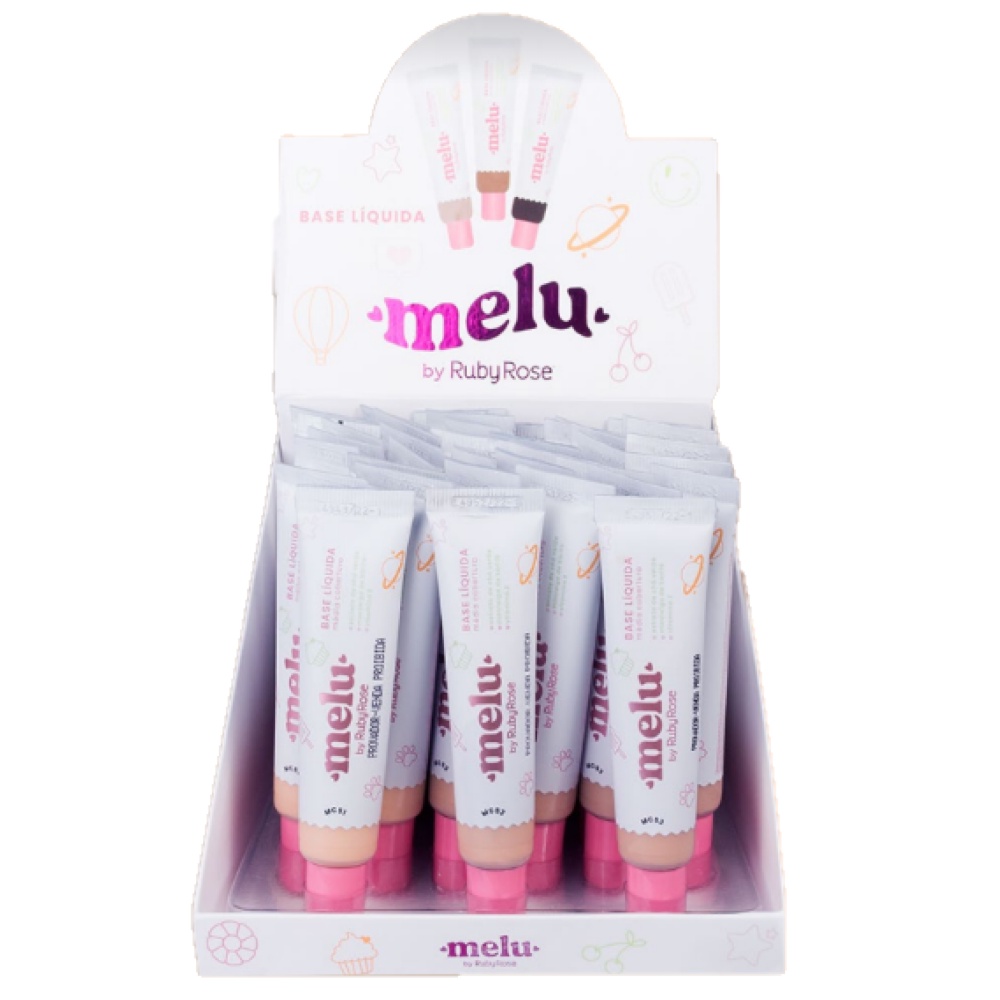 Box c/36 Base liquida Melu G2 Atacado RR872 - Ruby Rose | Shopee Brasil
