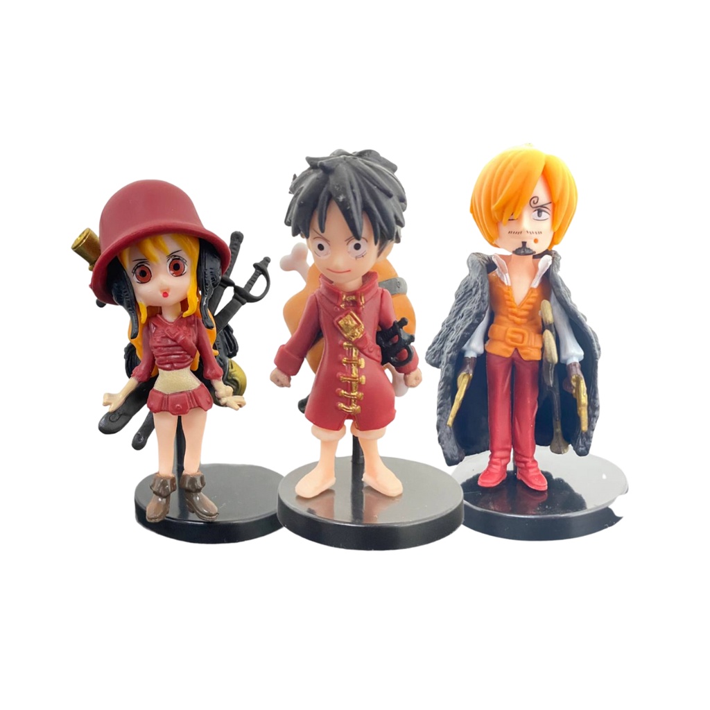 Trio Boneco One Piece Nami Luffy e Sanji PVC - 3 itens | Shopee Brasil