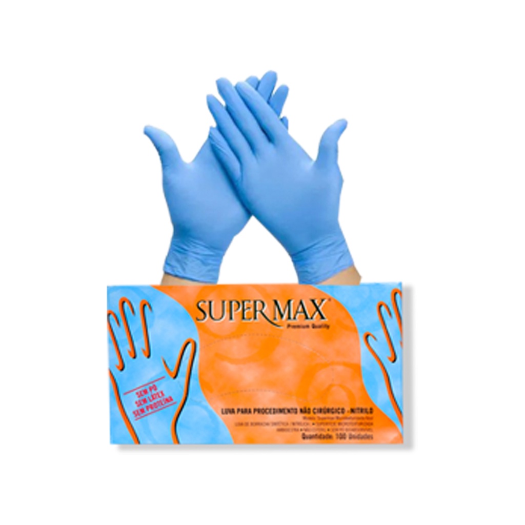 Luva Procedimento Nitrílica Blue (s/ Pó) - Cx. com 100 unidades ...