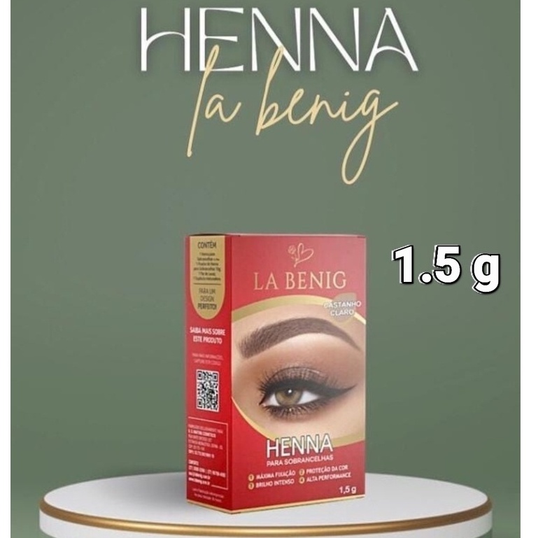Henna Profissional 1,5 g - La benig / Rena | Shopee Brasil