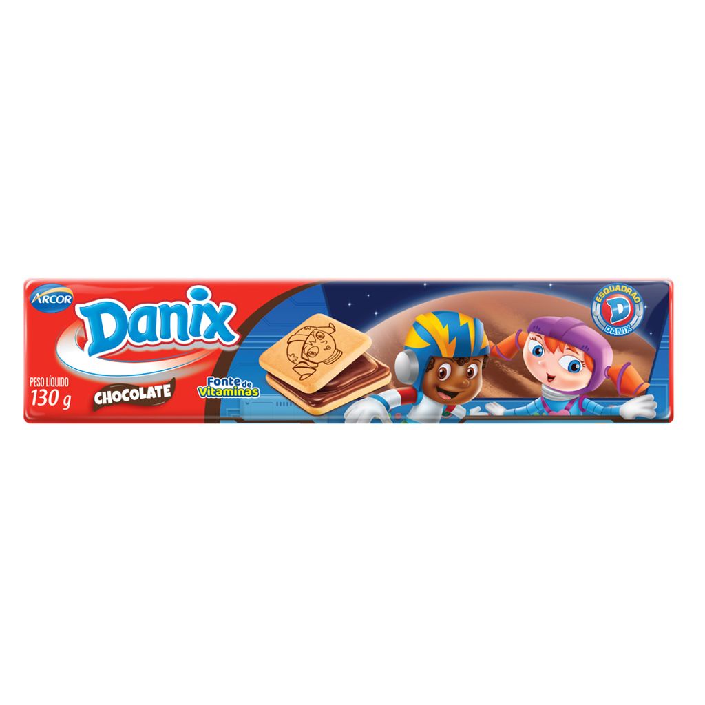 Biscoito Recheado Danix Sabor Chocolate 130g | Shopee Brasil