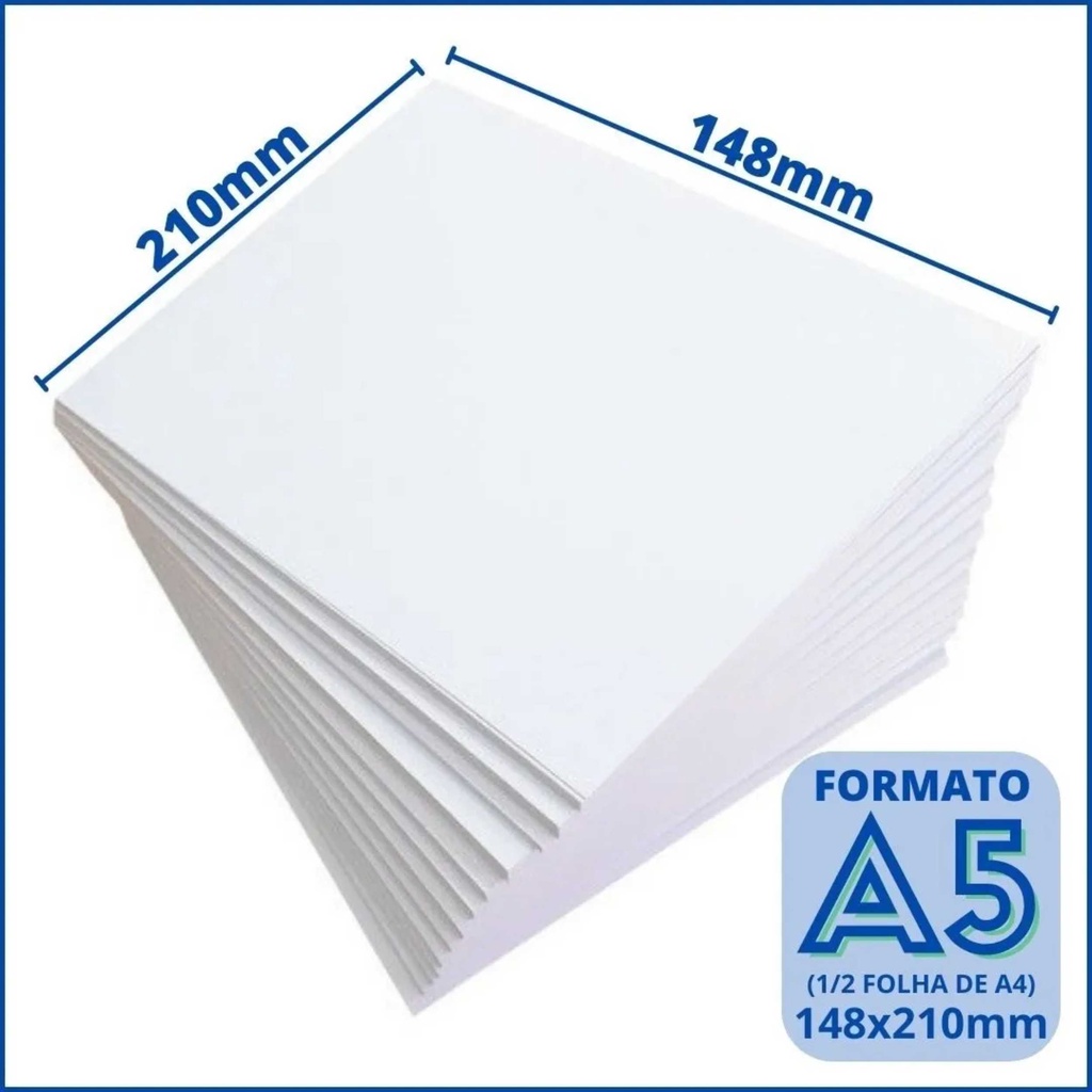 Folha Sulfite A5 Offset Papel Branco 90g 2000 Folhas - Chambril ...
