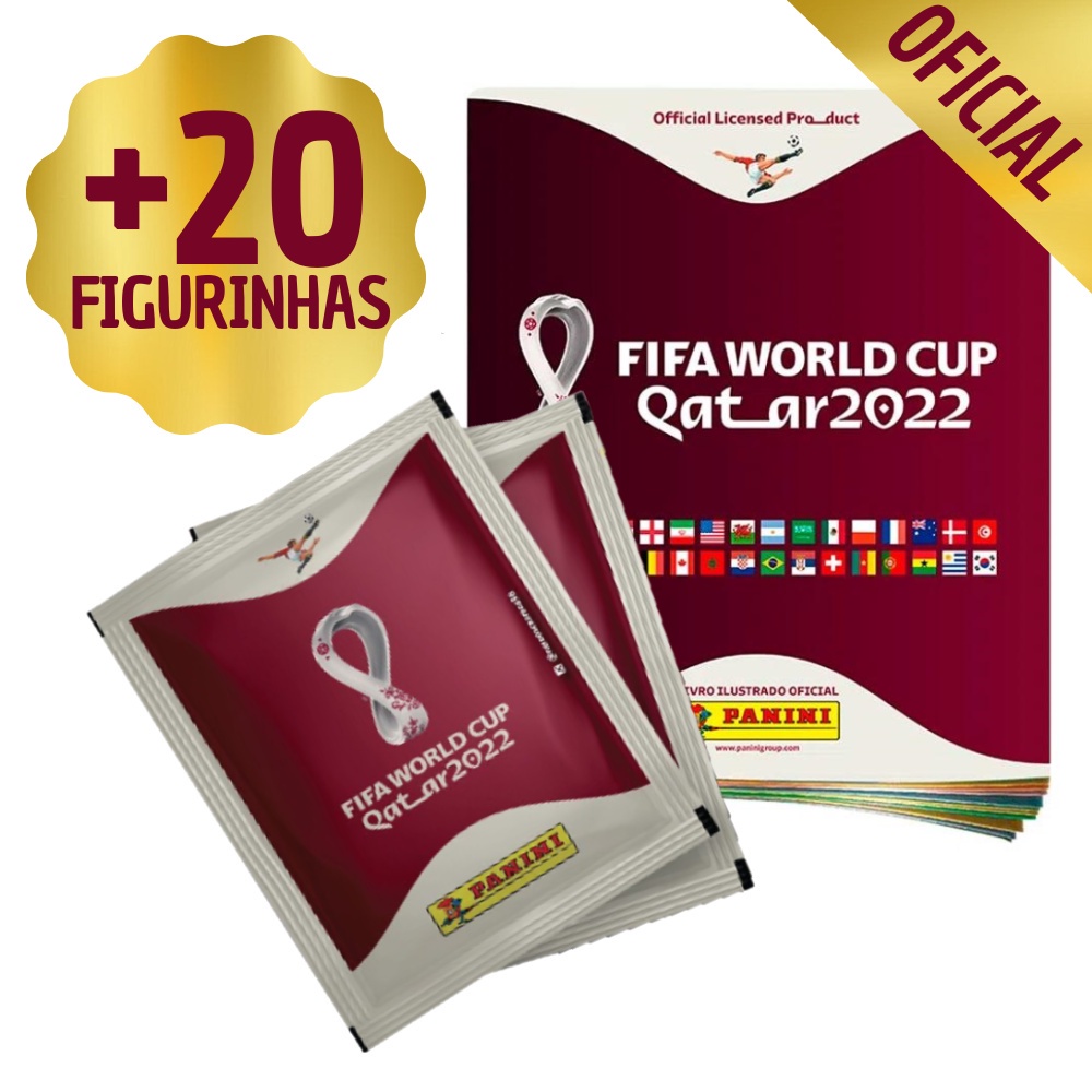 Kit 1 Álbum Copa do Mundo Qatar 2022 Brochura + 20 Figurinhas | Shopee ...