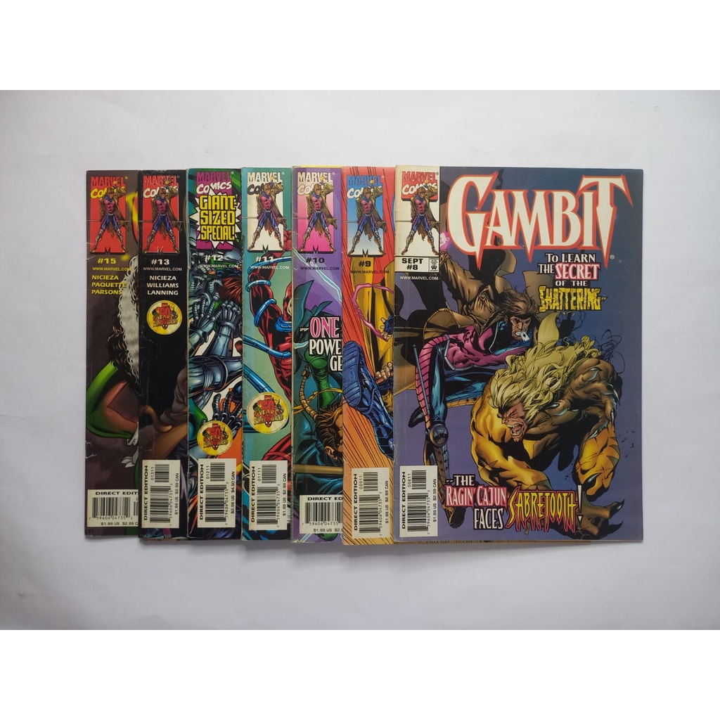 Lote Marvel Importado Gambit 8 9 10 11 12 13 15 Editora Marvel Comics ...