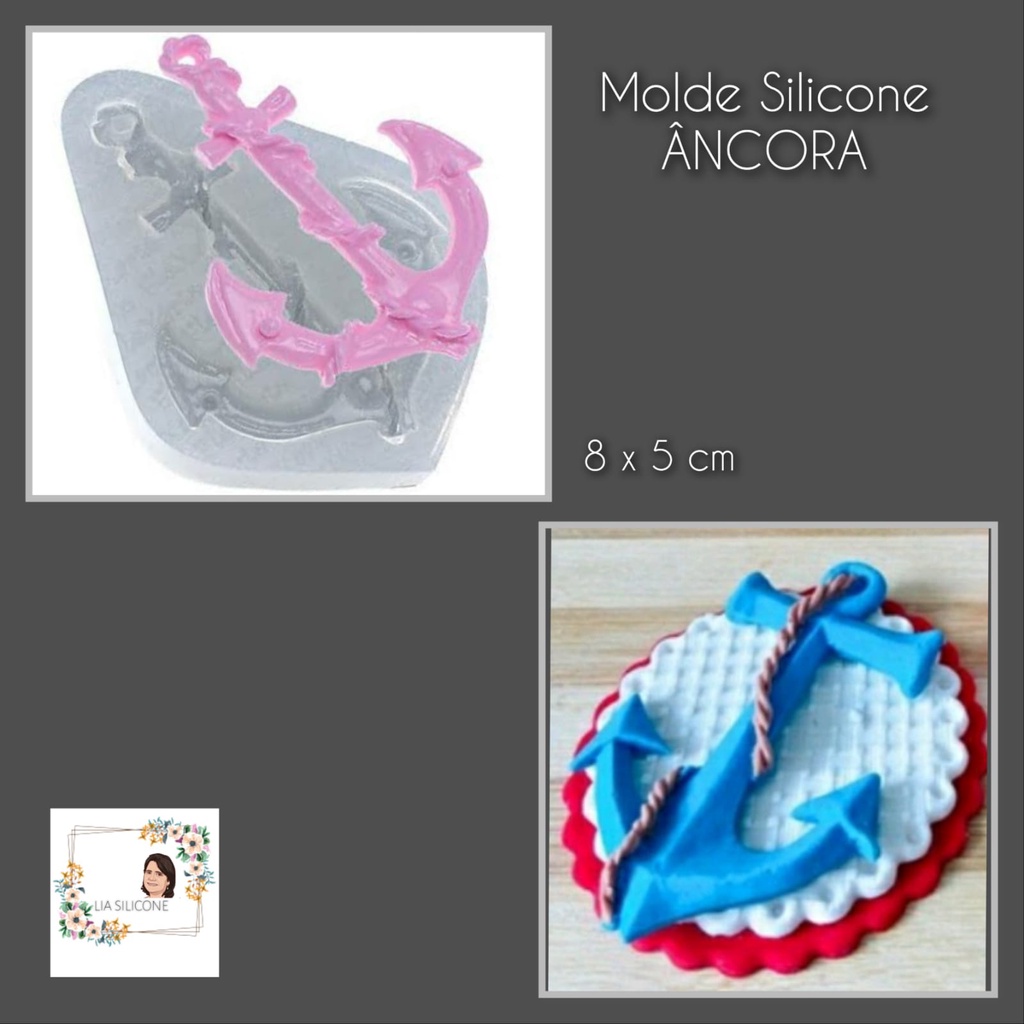 MOLDE SILICONE ANCORA G / ANCORA NAVIO - MOLDE PARA BISCUIT E ...