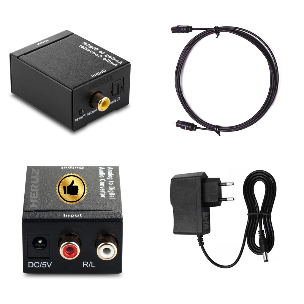 Conversor de Audio Optico para RCA Adaptador Digital x Analogico ...