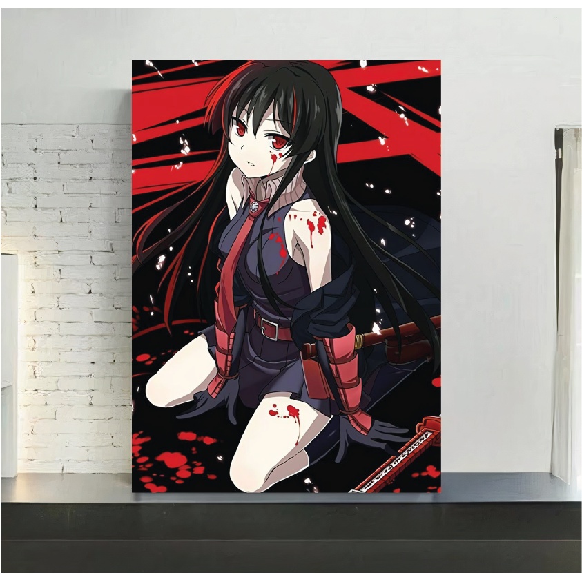 Quadro De Mdf Poster Moldura Anime Mangá Akame Ga Kill Shopee Brasil