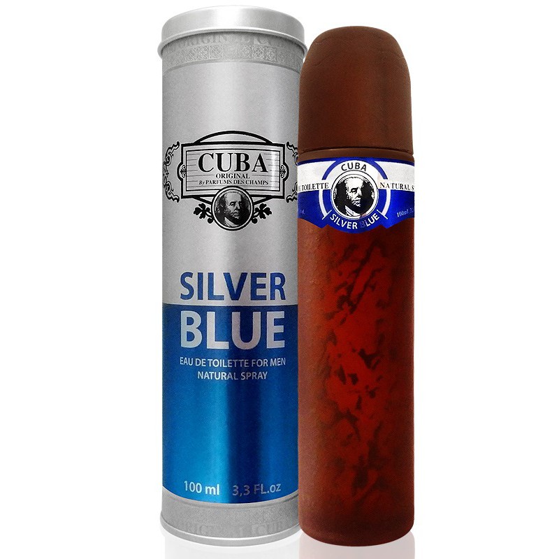 Perfume Cuba Silver Blue Eau De Toilette 100ml | Shopee Brasil