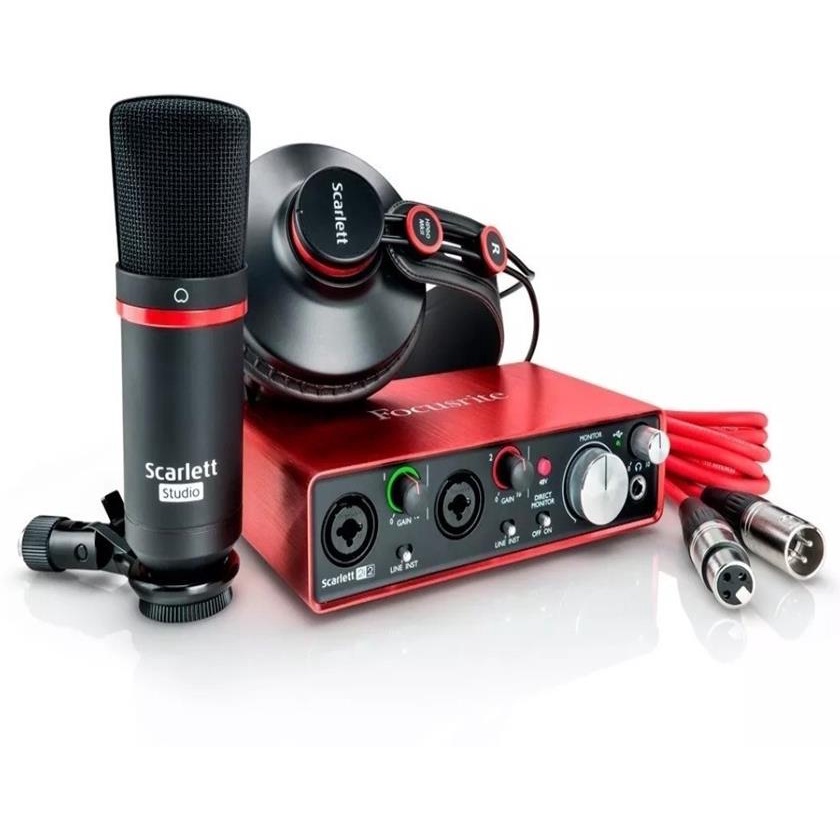 Kit Focusrite Scarlett 2i2 Home Studio | Shopee Brasil