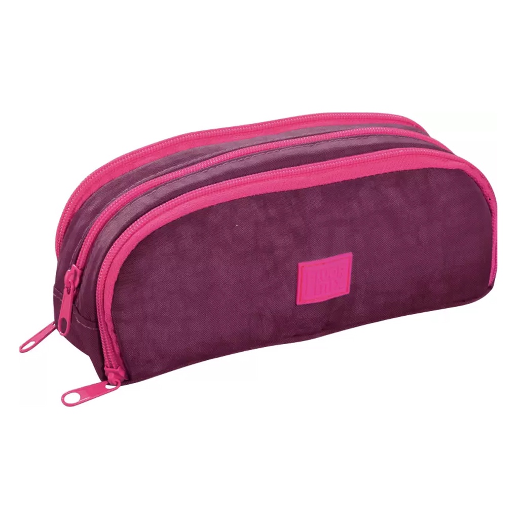 Estojo Escolar FORONI Fluor Mix Soft 3 Compartimentos | Shopee Brasil