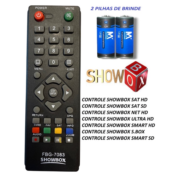 CONTROLE SHOWBOX S-BOX MINI /SAT HD PLUS PRONTA ENTREGA | Shopee Brasil