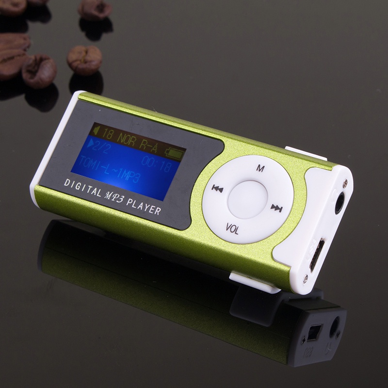 Mini USB Digital MP3 Player Alumínio Tela LCD 32GB Micro SD Cartão TF Clipe Design De Música ...