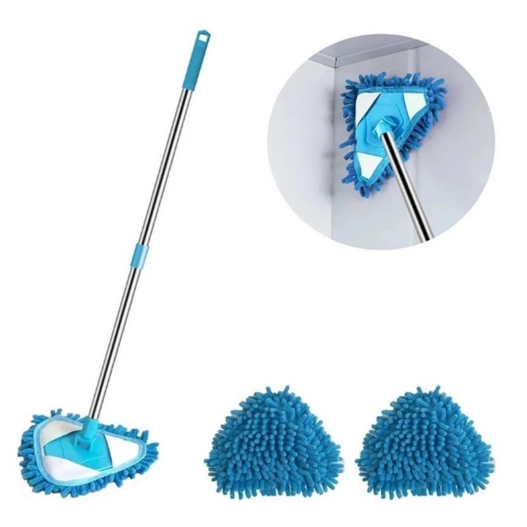 Mini triângulo retrátil preguiçoso limpeza mop banheiro chão janela de ...