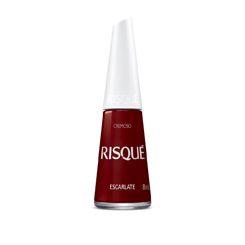 Esmalte Cremoso Vermelho Escarlate Risque 8ml | Shopee Brasil