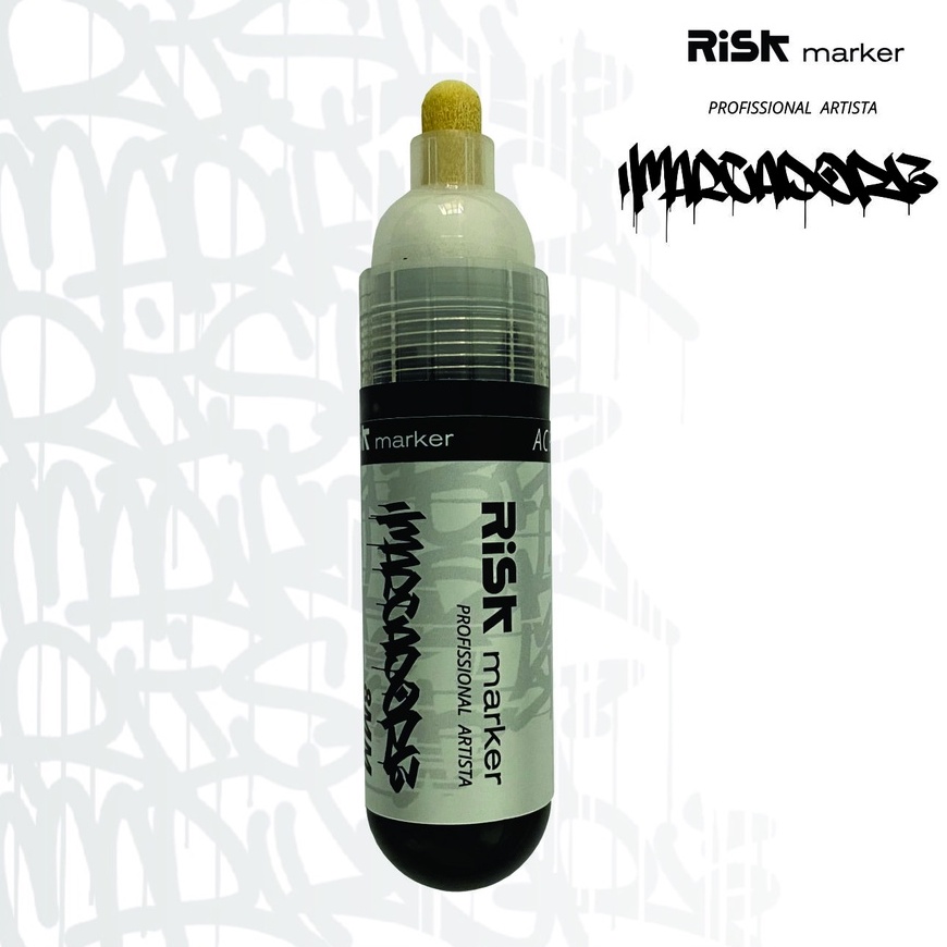 Marcador de tinta acrílica ponta 8mm Risk marker bullet - Escorrega o Preço