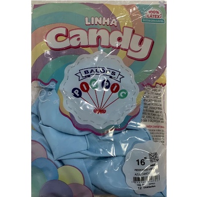 Balões Candy Colors n. 16 polegadas - PIC PIC c/ 12 unidades | Shopee Brasil