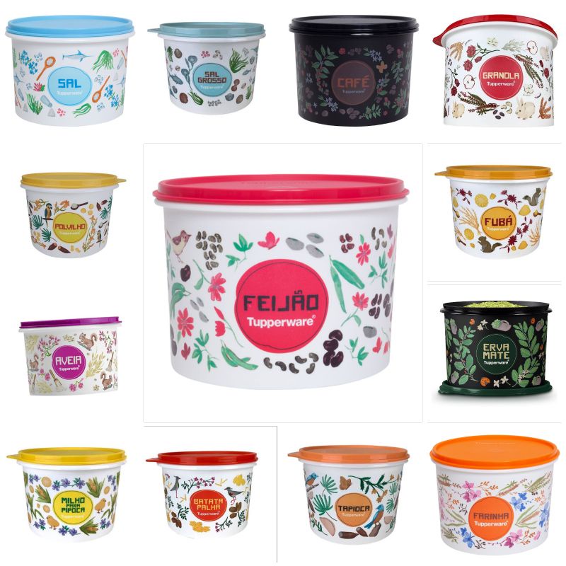 Linha de Mantimentos Floral Tupperware - Monte seu kit | Shopee Brasil