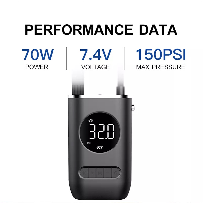 Compressor de Ar Portátil Sem Fio C/ Múltiplas Aplicações CZK 3668 ...