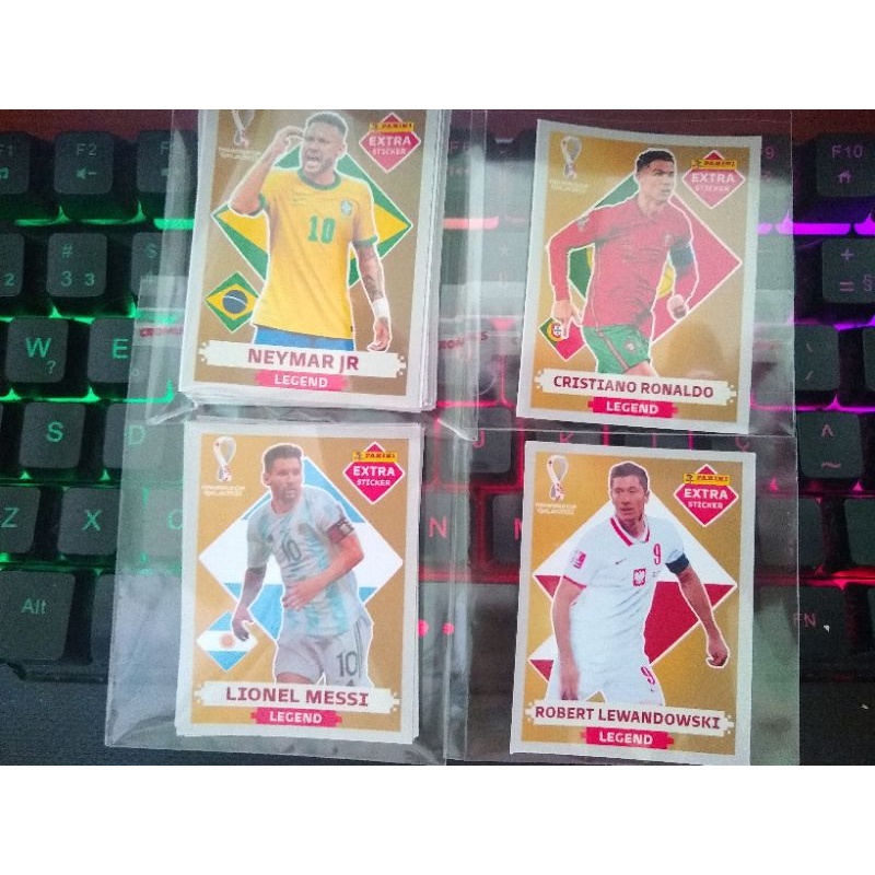 figurinhas Legends extra sticker - copa do mundo 2022 | Shopee Brasil