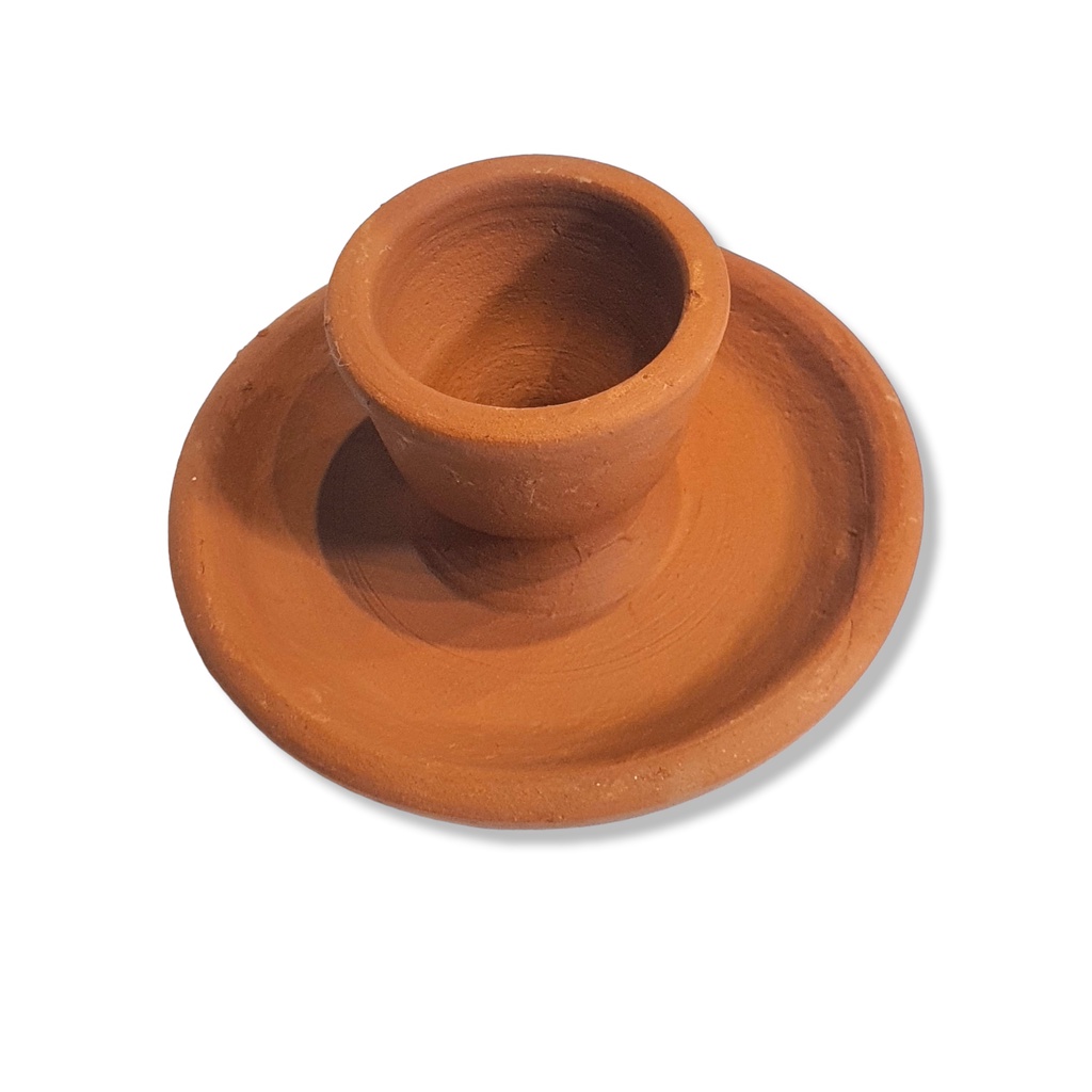 Porta Velas de Barro Castiçal Candelabro Artesanal | Shopee Brasil