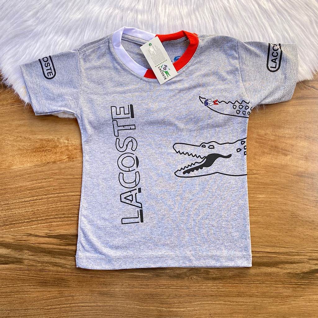 Camiseta Lacoste Infantil Menino 2 A 16 Anos Algodão | Shopee Brasil