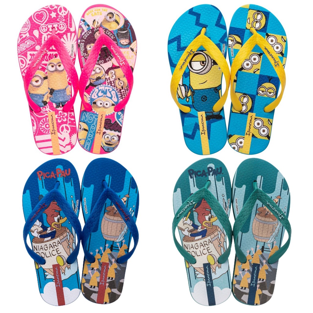 Chinelo Ipanema Personagens ORIGINAL Minions Pica Pau Infantil | Shopee ...