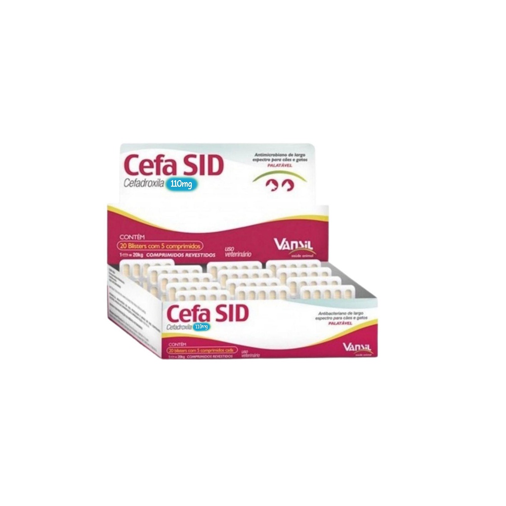 Antimicrobiano Cefa SID 110mg - 100 Comprimidos | Shopee Brasil