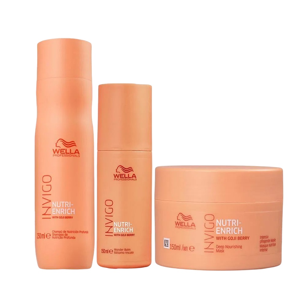 Kit Wella Pro Invigo Enrich Sh 250ml + Masc 150ml + Lv 150ml | Shopee ...