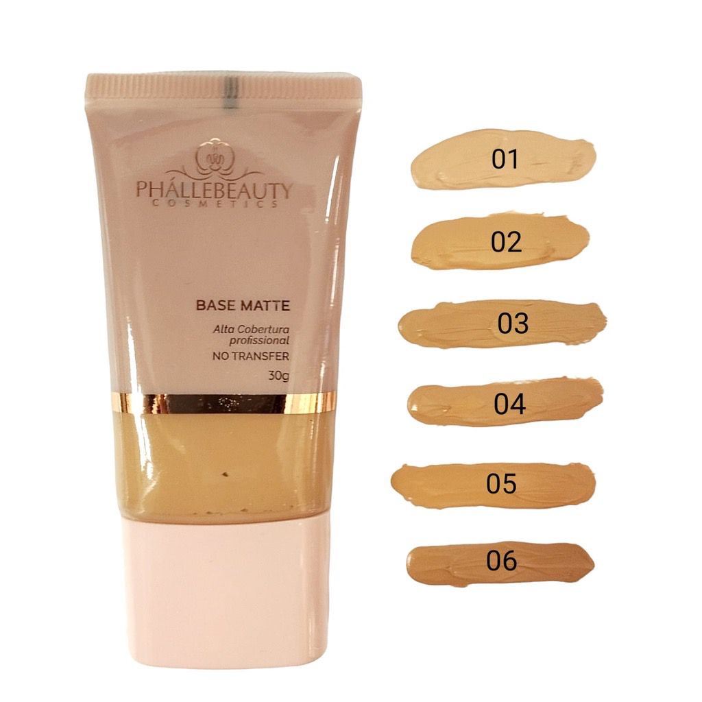 Base Matte Alta Cobertura 30g - PhálleBeauty | Shopee Brasil