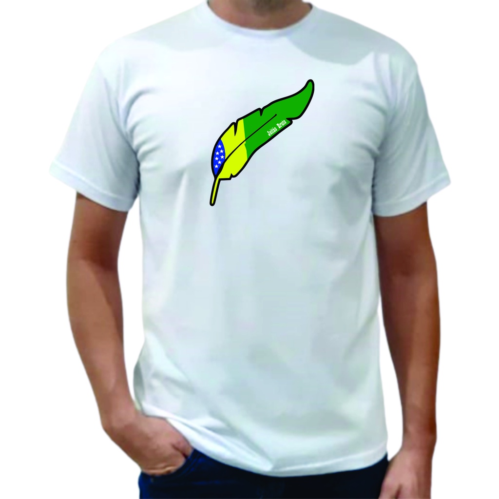 CAMISETA MASCULINA COUNTRY PENA BRASIL JEITÃO BRUTO LANÇAMENTO BANDEIRA ...