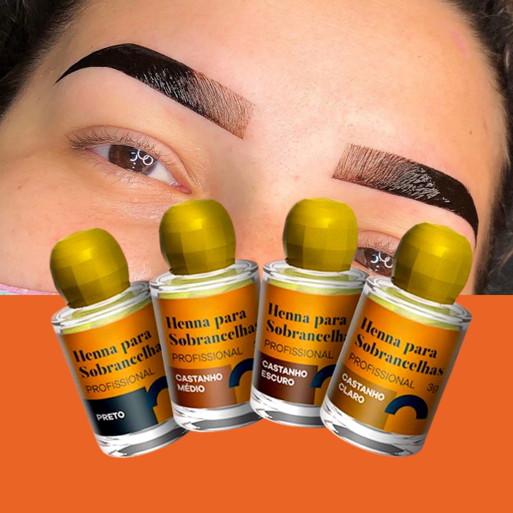 Henna Para Sobrancelhas Della E Delle 3g Rena com Pigmento Natural ...