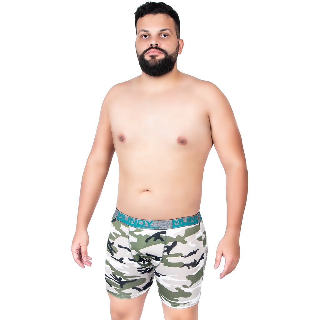 Kit 10 Cueca Big Boxer Grande Estampada Plus Size | Shopee Brasil