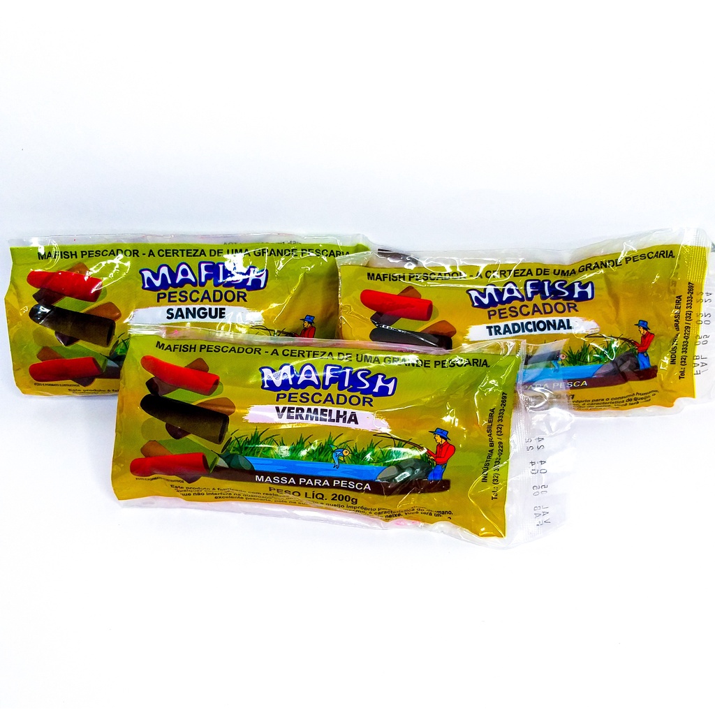 Kit 3 Sabores de Massa Mafish: 1 Sangue, 1 Vermelha, 1 Tradicional ...