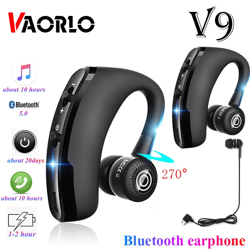 Fone De Ouvido V9 Sem Fio Bluetooth / Headset Para Negócios - Escorrega ...