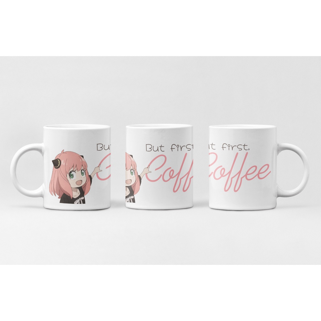 Caneca Anya "But first, Coffee" - Spy x Family Anime | Shopee Brasil