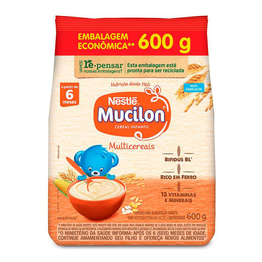 Mucilon Multicereais Cereal Infantil Sachê 600g | Shopee Brasil