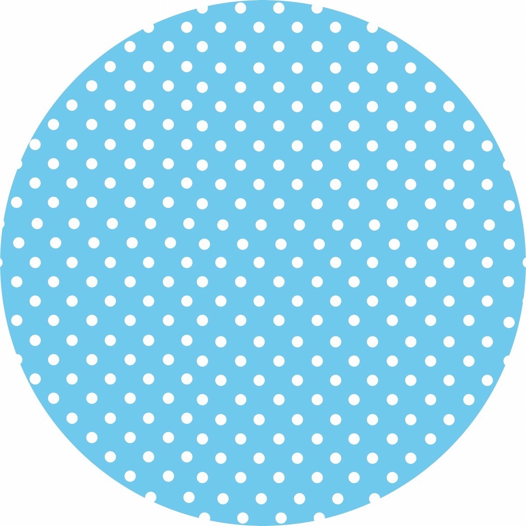 Painel de Festa Redondo Tema Poa Azul Tecido C/elástico | Shopee Brasil
