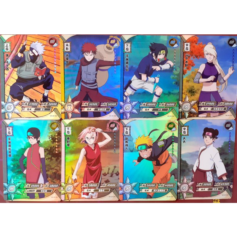 Naruto Shippuden SR (Super Raro) Card Game Foil Kayou TCG/CCG Cards Raros Sasuke Sakura Minato ...