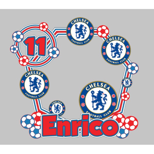 Topo de bolo Chelsea Football Club | Shopee Brasil