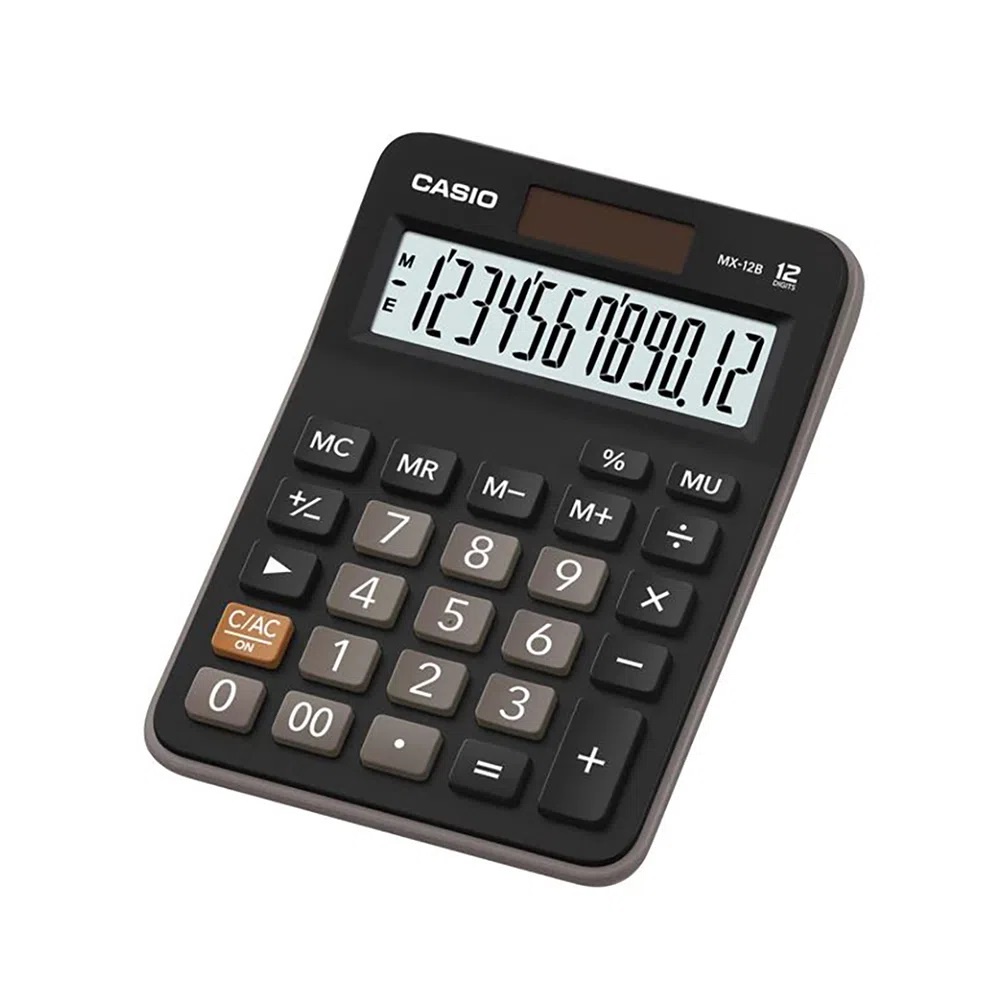 Calculadora Preta De Mesa 12 Dígitos Mx-12b Casio | Shopee Brasil
