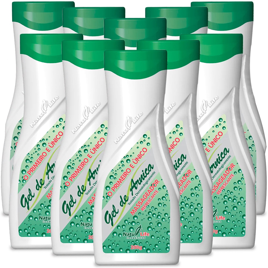 Kit 10 Gel Massageador Natulife Original 200g | Shopee Brasil