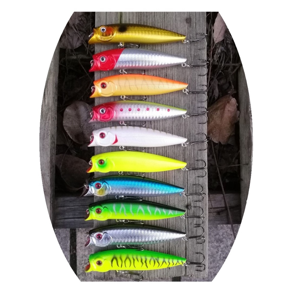 Isca Artificial Meia Água sub superficie de 9,5cm e 12g Tucunaré Black Bass Traíra Dourado ...