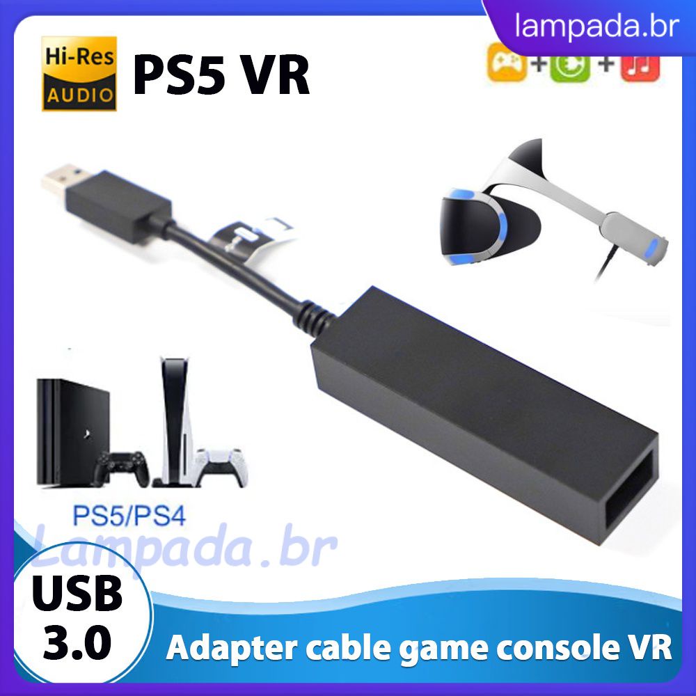 Mini adaptador de câmera para PS VR para PS5 Cabo para PS5 PS4 VR 4 PS5 VR Conector - Escorrega ...