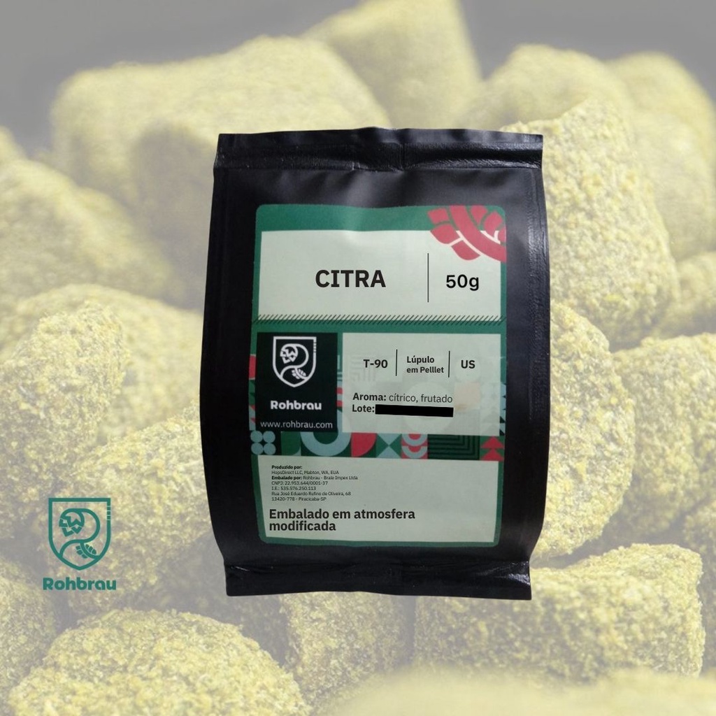 Lúpulo Citra em Pellet T90 - 50g Atmosfera Modificada | Shopee Brasil