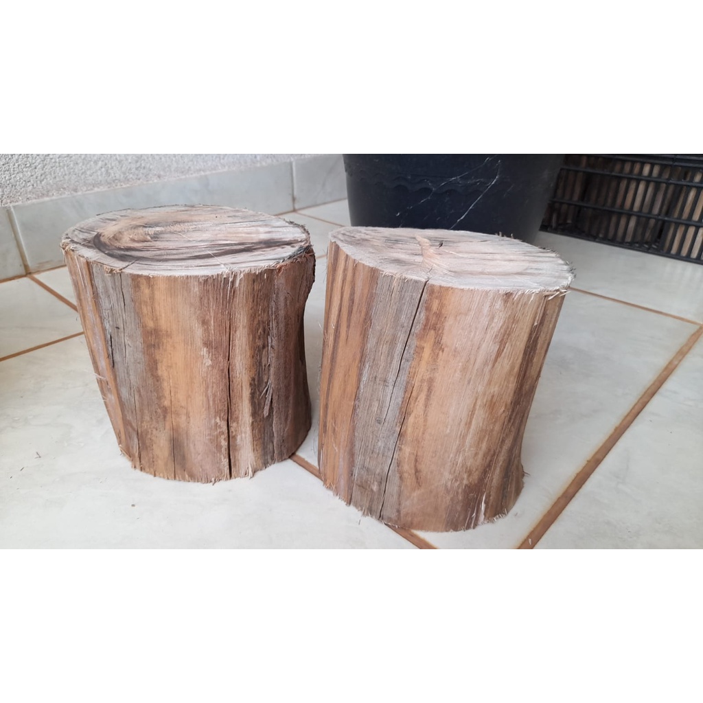 KIT 2 Tocos, Tora, Tronco, Toquinho de Madeira Para Decoração de Mesa ...