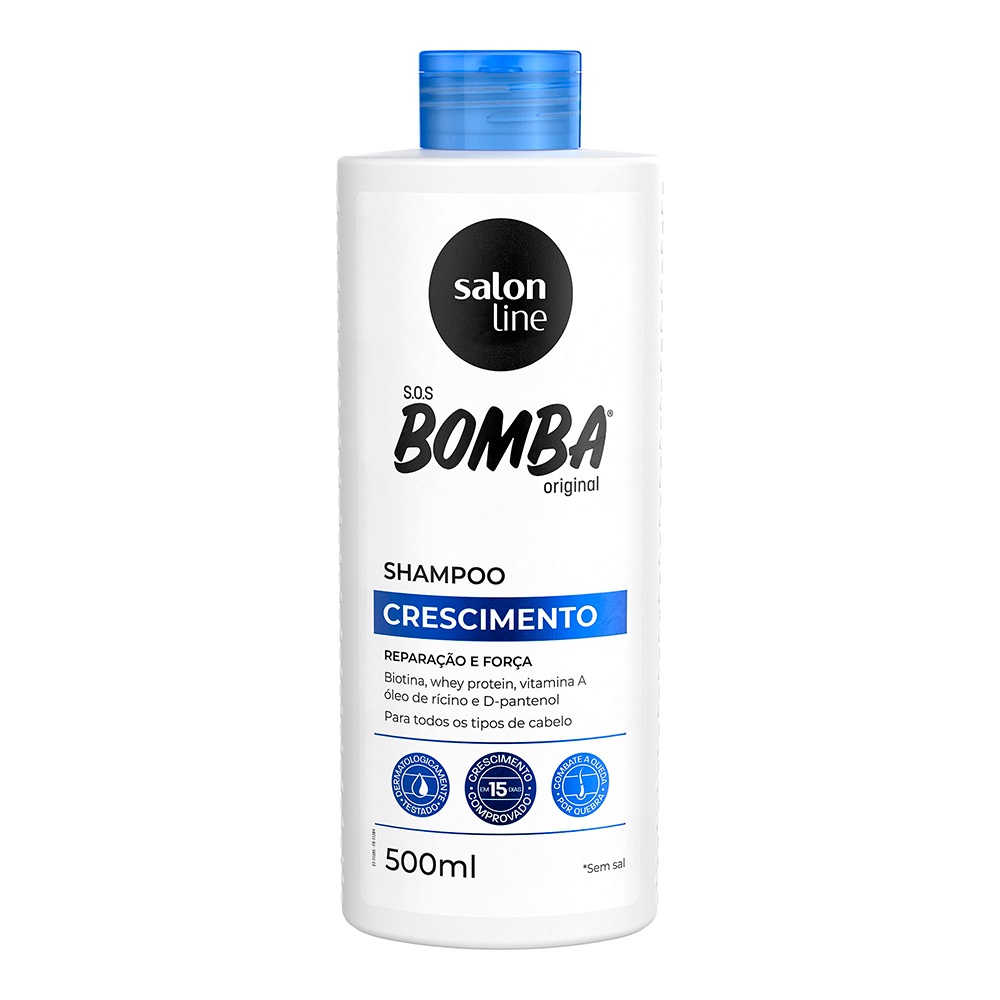 BOMBA SHAMPOO ORIGINAL 500ML SALON LINE | Shopee Brasil