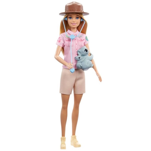 Boneca Barbie Profissões Deluxe Cientista Zoóloga Coala GXV86 Mattel ...
