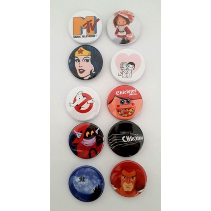 10 bottons anos 80. | Shopee Brasil
